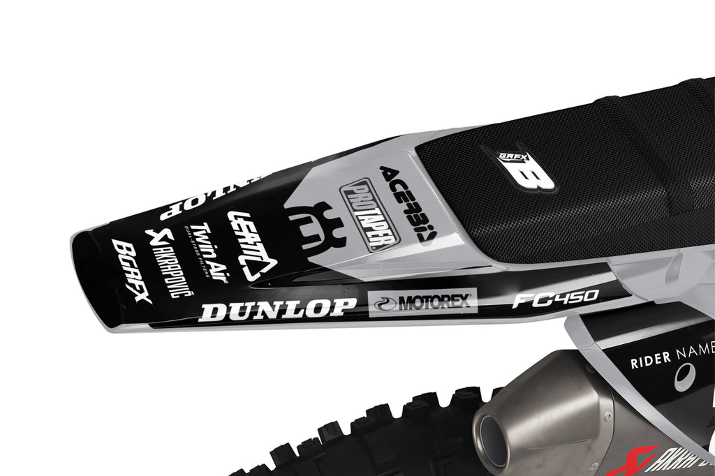 FULL GRAPHICS KIT FOR HUSQVARNA ''DESTINY GREY'' DESIGN – bling graphix