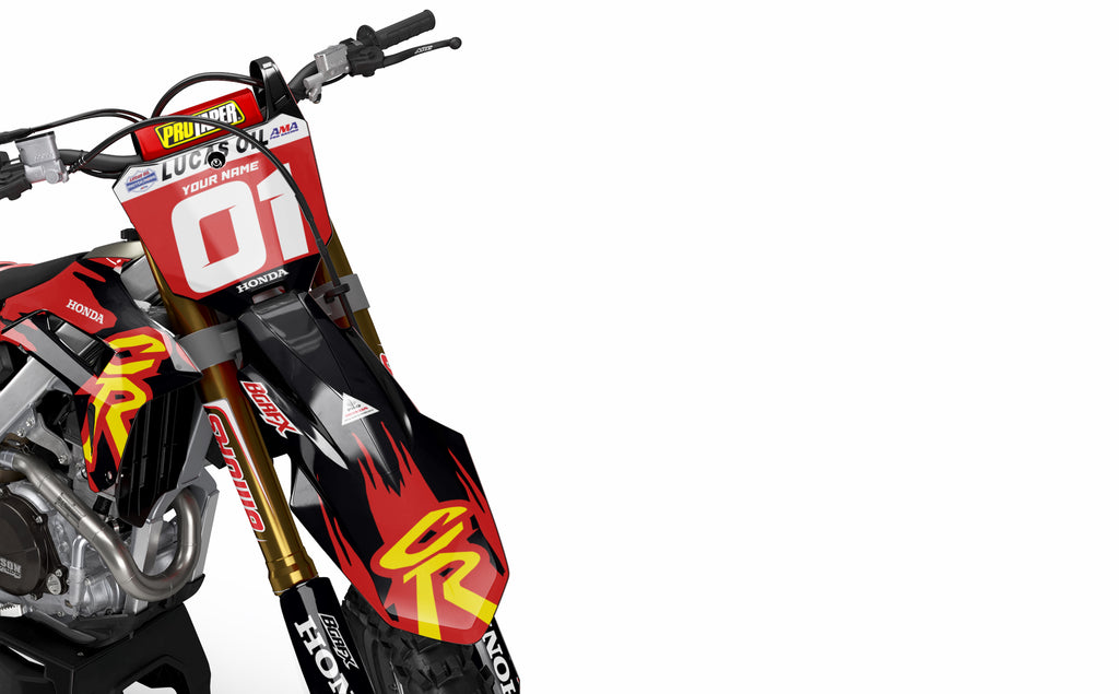 HONDA GRAPHICS KIT ''RETRO 95s BLACK'' DESIGN – bling graphix