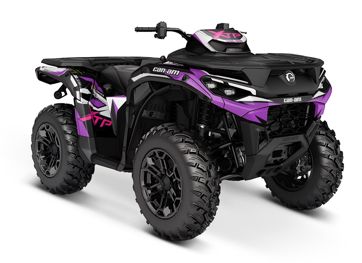CAN-AM OUTLANDER G3 2025 FULL GRAPHICS KIT "RACED PURPLE" DESIGN ...