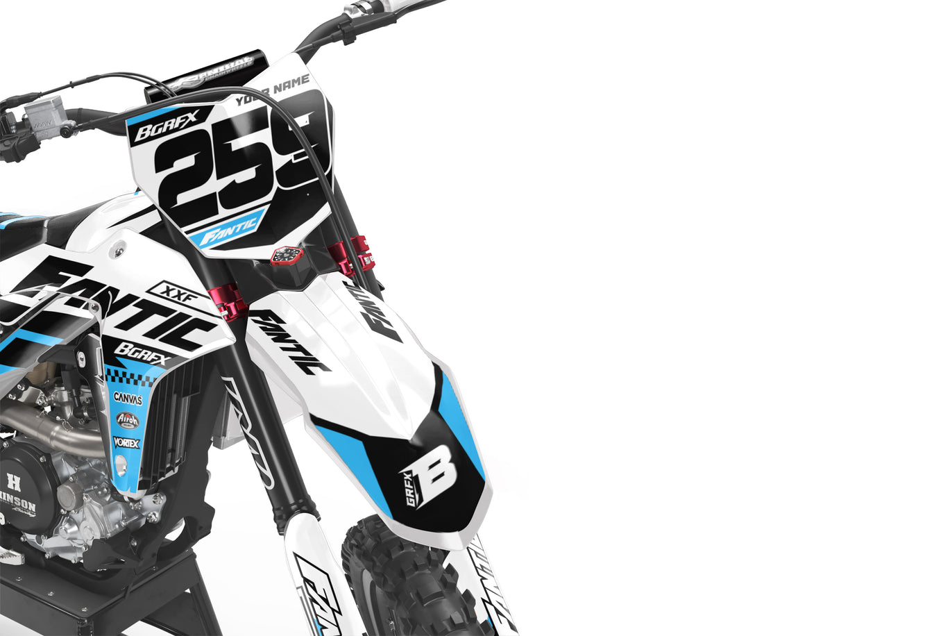 FANTIC FULL GRAPHICS KIT ''PRIME BLUE'' DESIGN – bling graphix