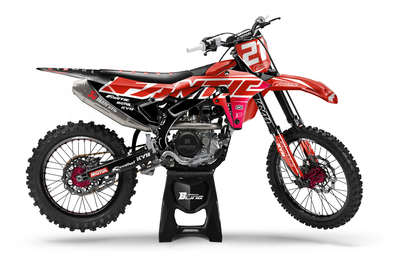 FANTIC FULL GRAPHICS KIT ''SPECIAL RED'' DESIGN – bling graphix