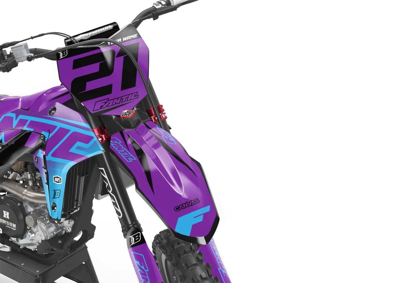 FANTIC FULL GRAPHICS KIT ''SPECIAL PURPLE'' DESIGN – bling graphix