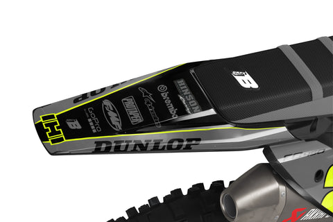 FULL GRAPHICS KIT FOR HUSQVARNA ''ATTACK FLUO'' DESIGN – bling graphix