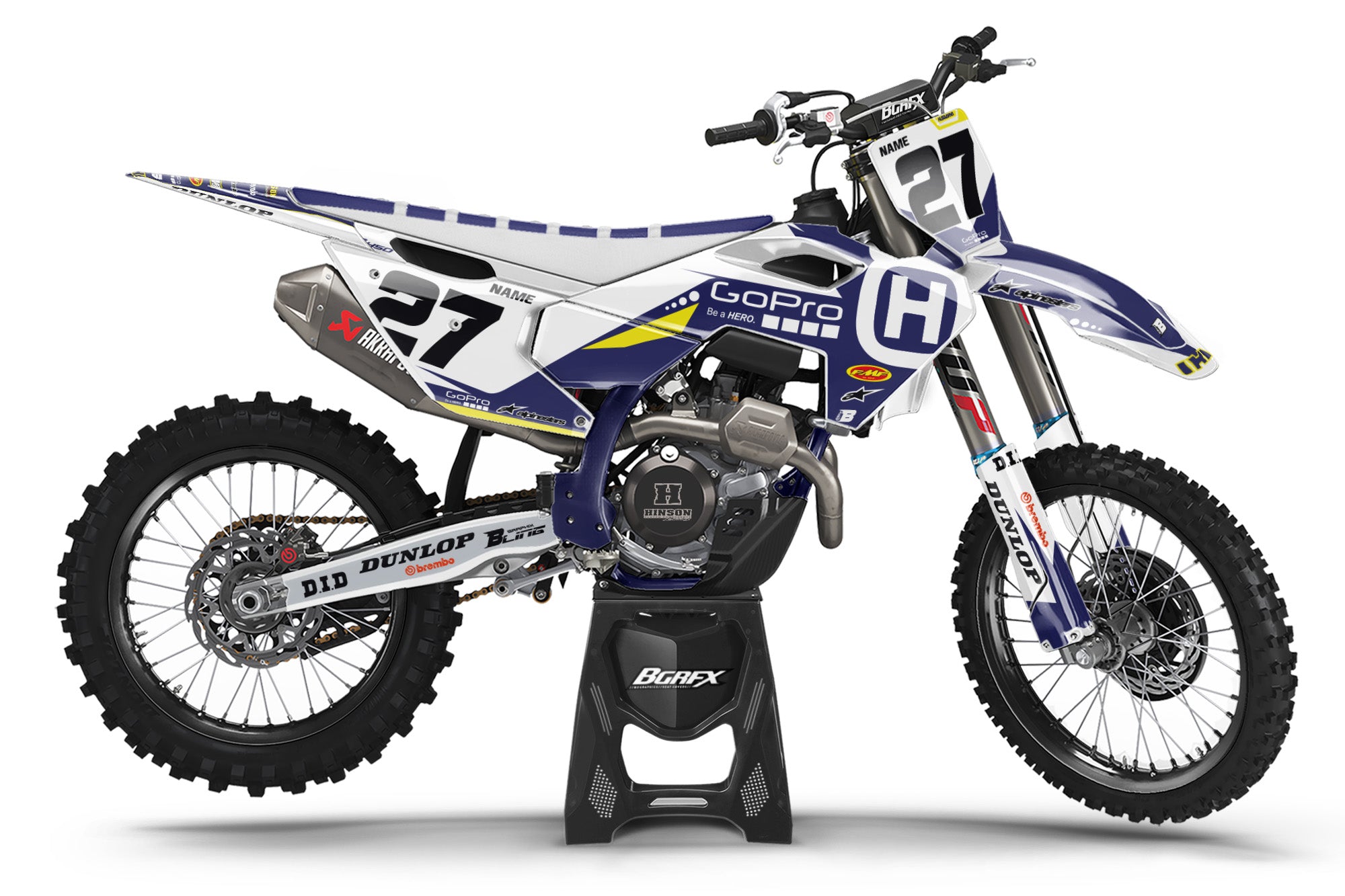 FULL GRAPHICS KIT FOR HUSQVARNA ''ATTACK'' DESIGN – bling graphix