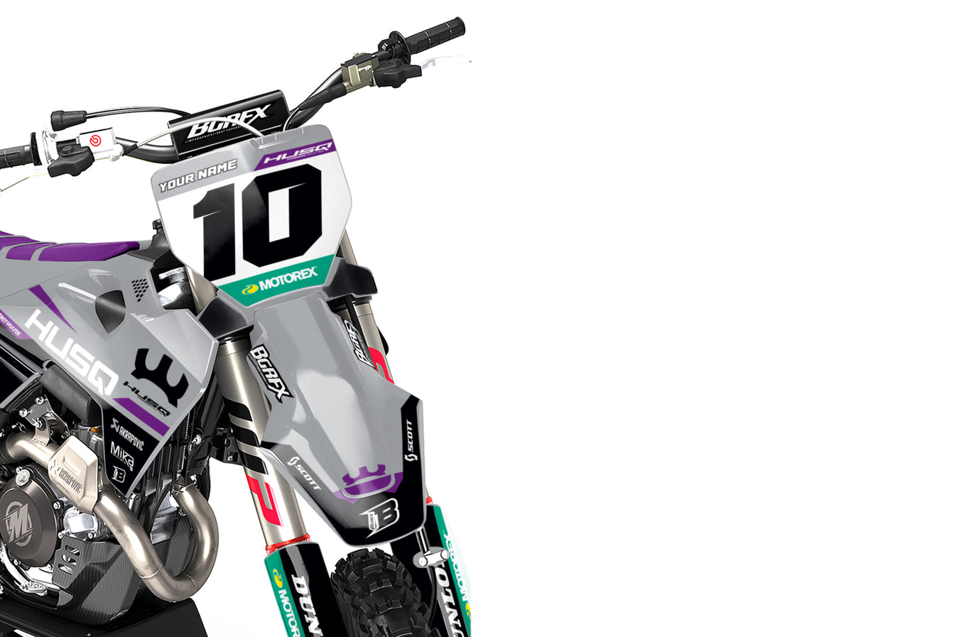 FULL GRAPHICS KIT FOR HUSQVARNA ''PRIME GREY'' DESIGN – bling graphix