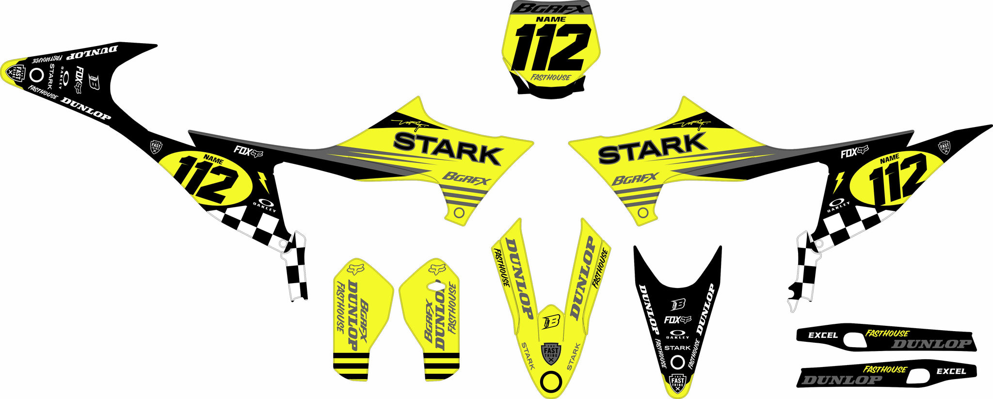 STARK VARG FULL GRAPHICS KIT ''FINISH FLUO'' DESIGN – bling graphix