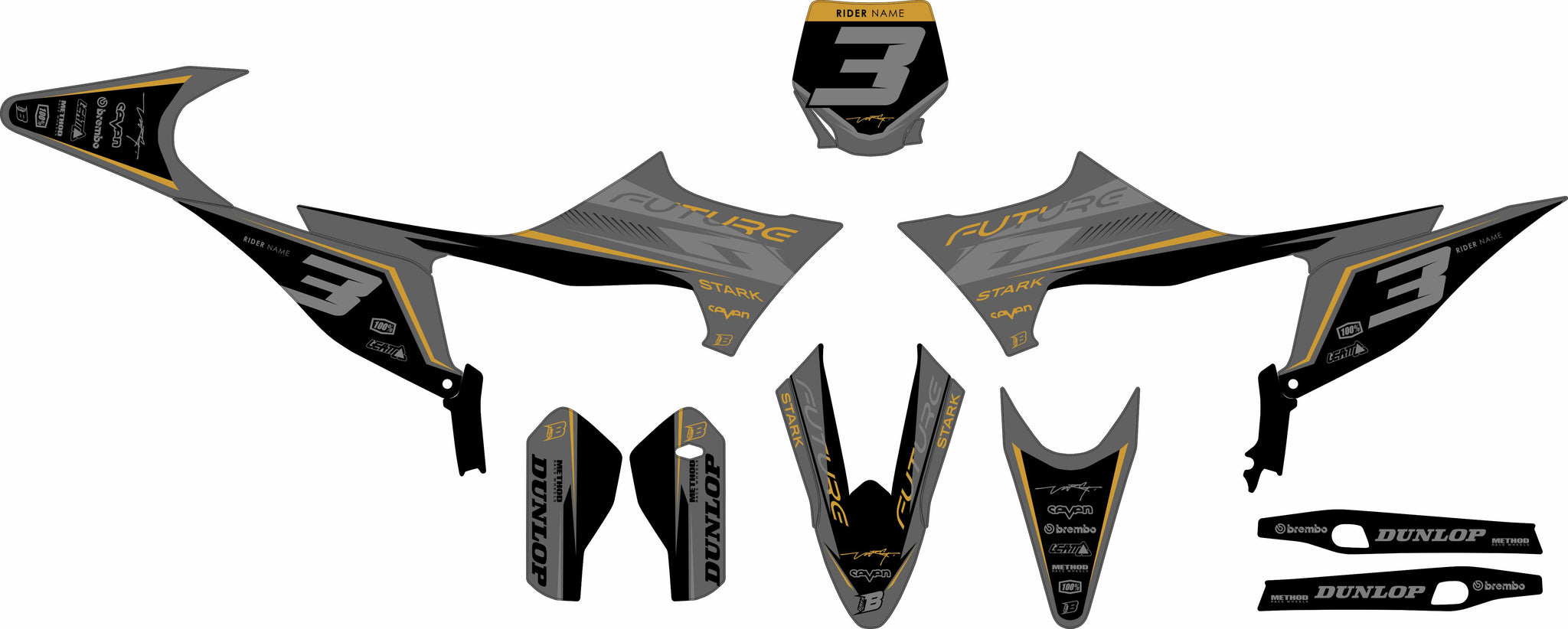 STARK VARG FULL GRAPHICS KIT ''FUTURE GREY'' DESIGN – bling graphix