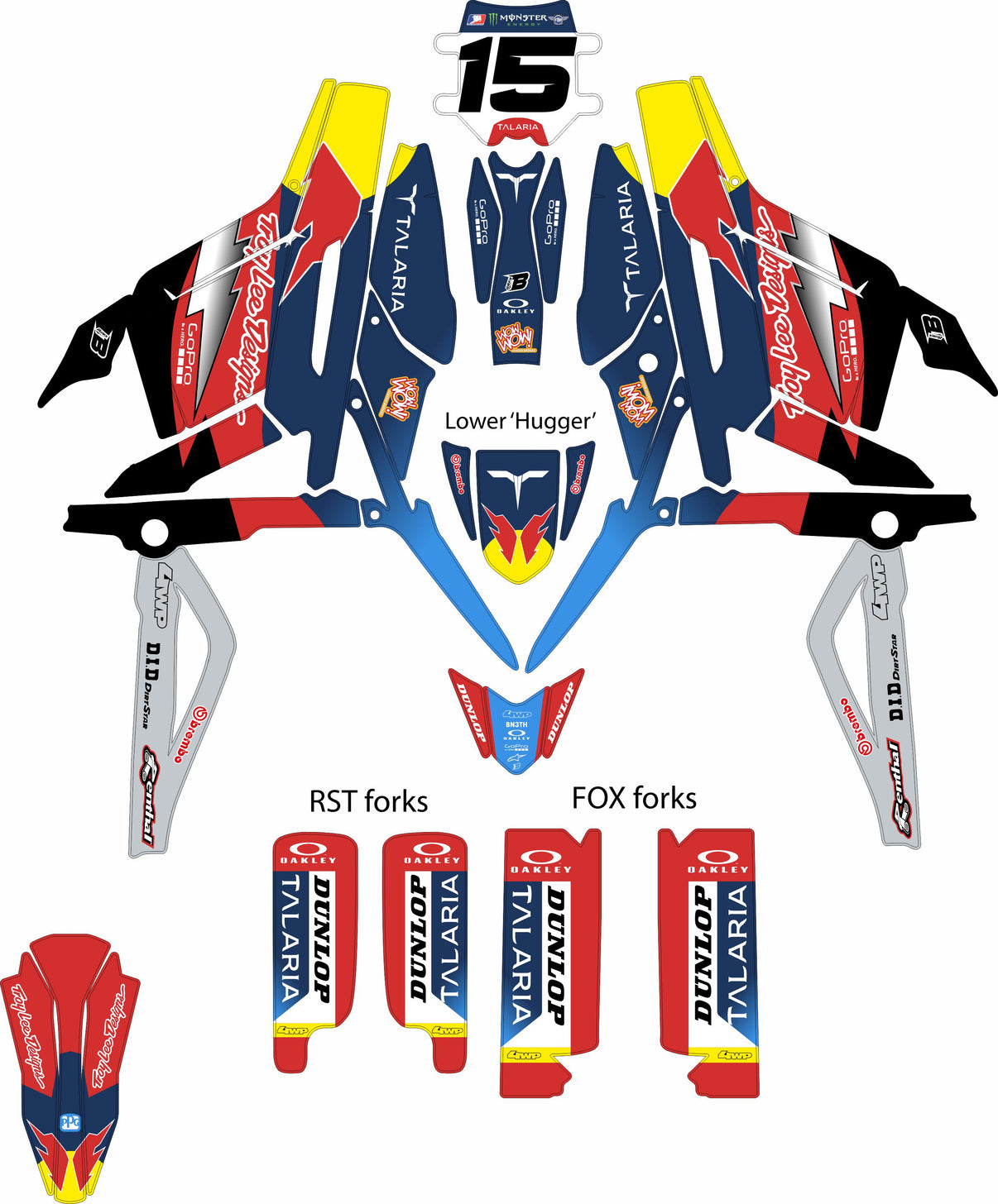 TALARIA STING FULL GRAPHICS KIT ''FACTORED RED'' DESIGN – bling graphix