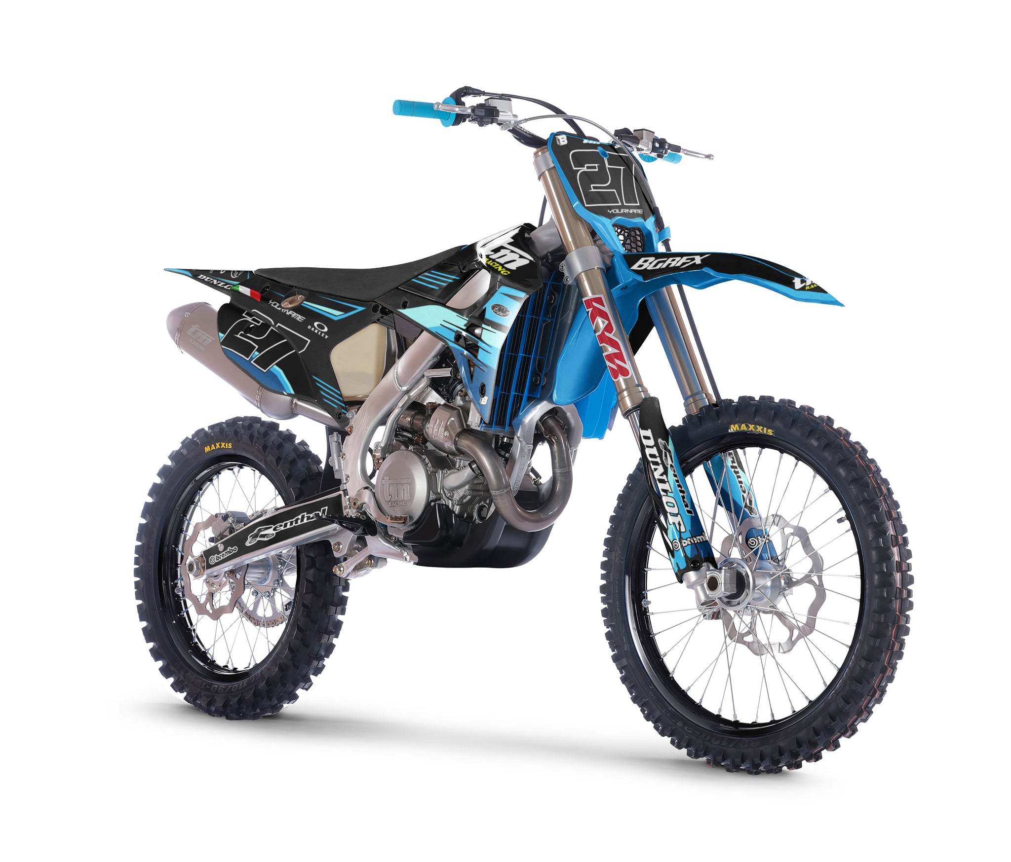 TM RACING FULL GRAPHICS KIT ''FADDED BLACK'' DESIGN – bling graphix