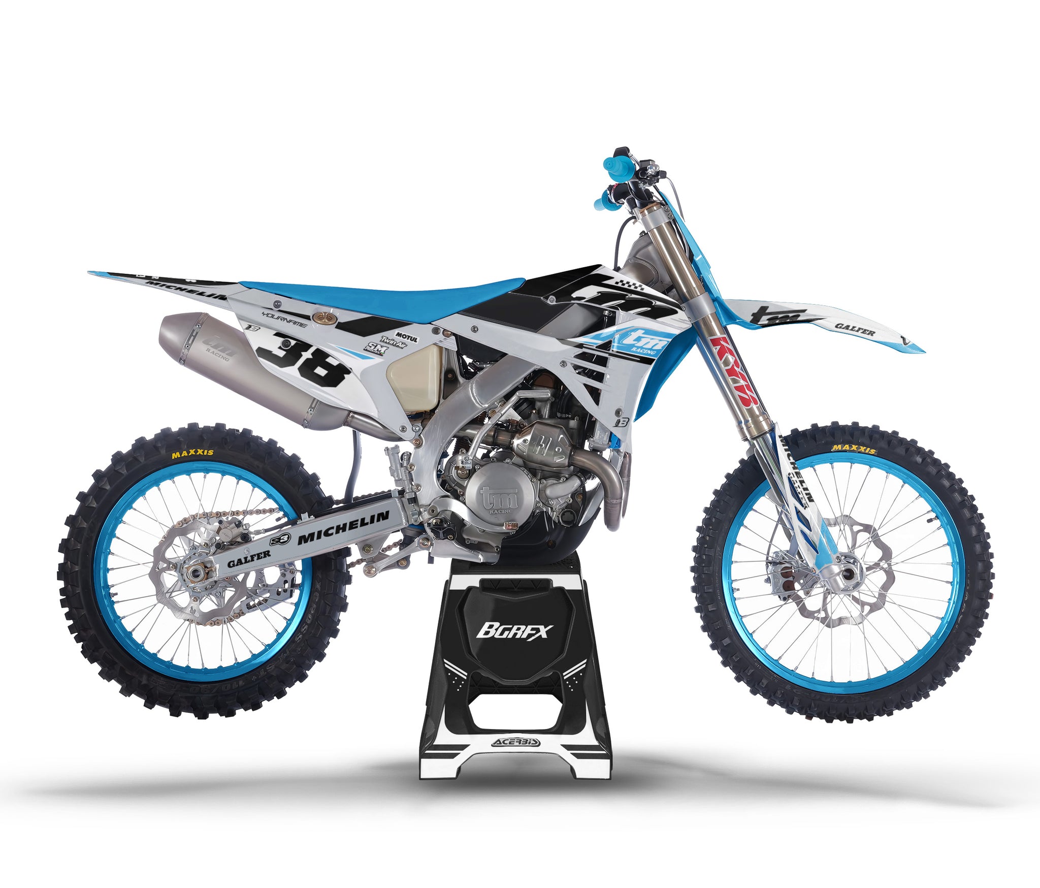 TM RACING FULL GRAPHICS KIT ''ATTACK GREY'' DESIGN – bling graphix
