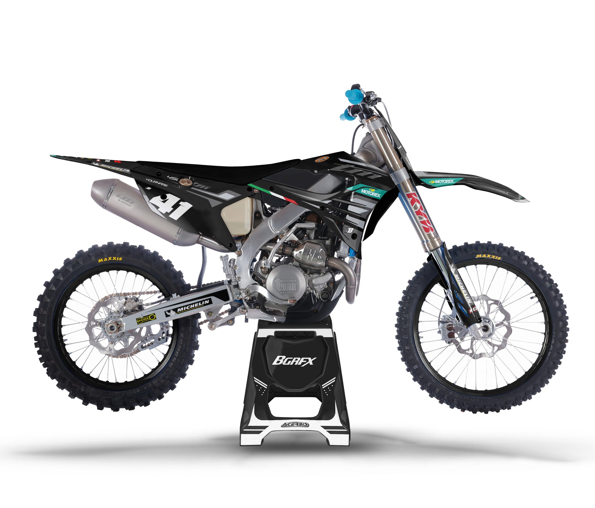 TM RACING FULL GRAPHICS KIT ''BASIC BLACK'' DESIGN – bling graphix