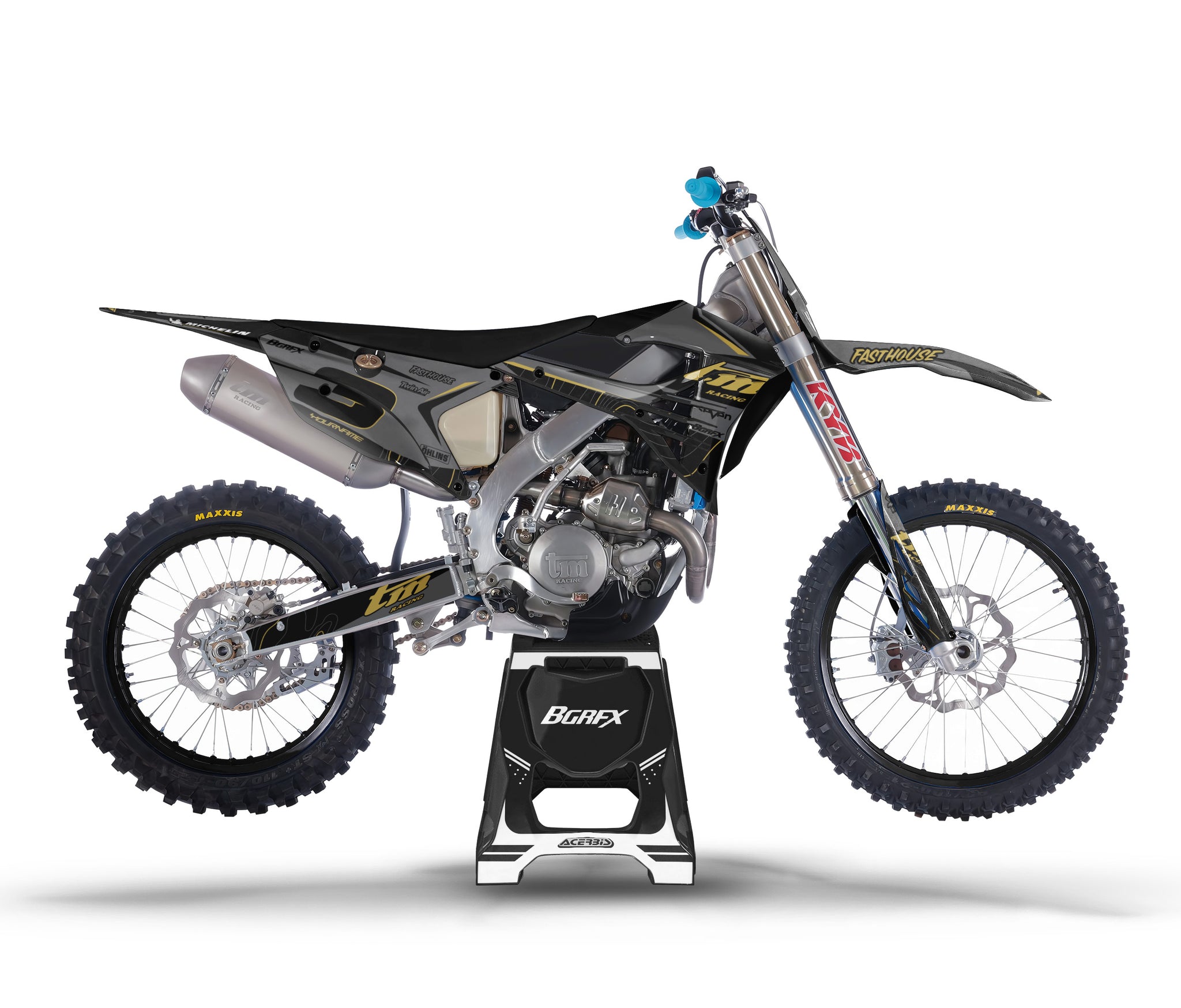 TM RACING FULL GRAPHICS KIT ''TRANCED BLACK'' DESIGN – bling graphix