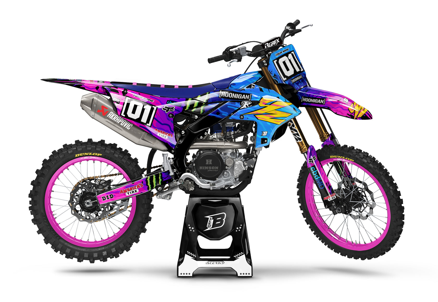 YAMAHA GRAPHICS KIT ''HOONIGAN RETRO'' DESIGN – bling graphix
