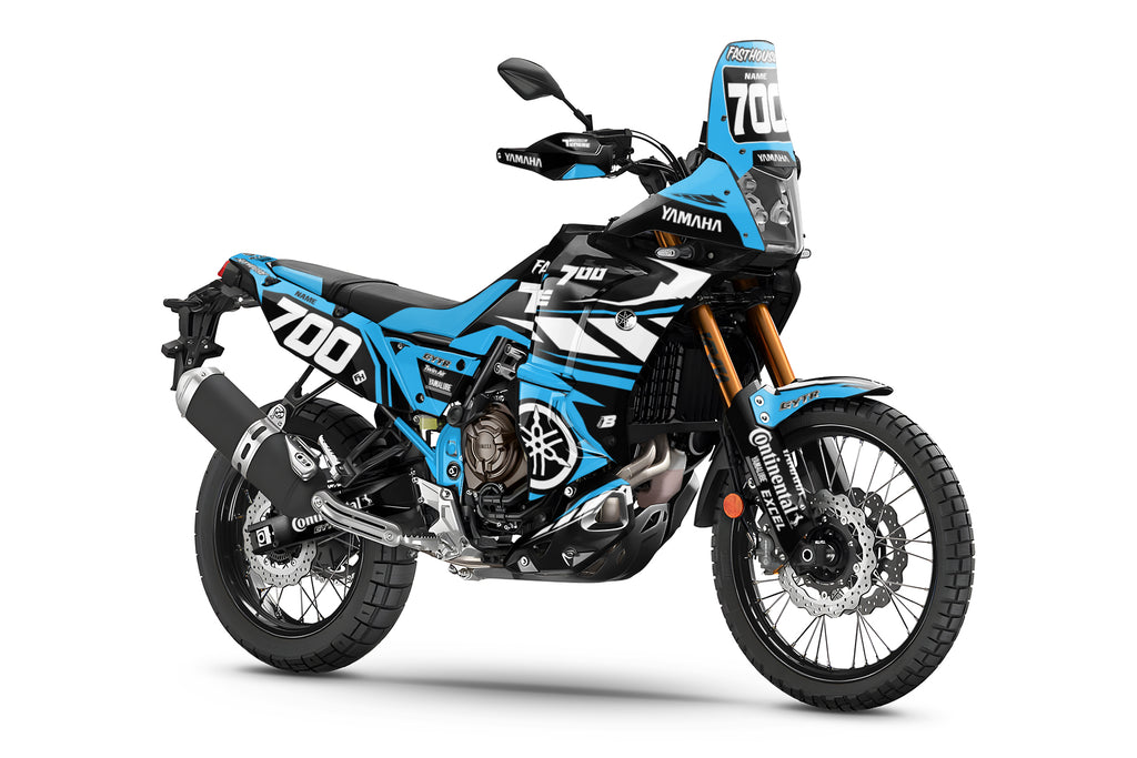 YAMAHA 700 TENERE GRAPHICS KIT ''WARRIOR BLACK'' DESIGN – bling graphix