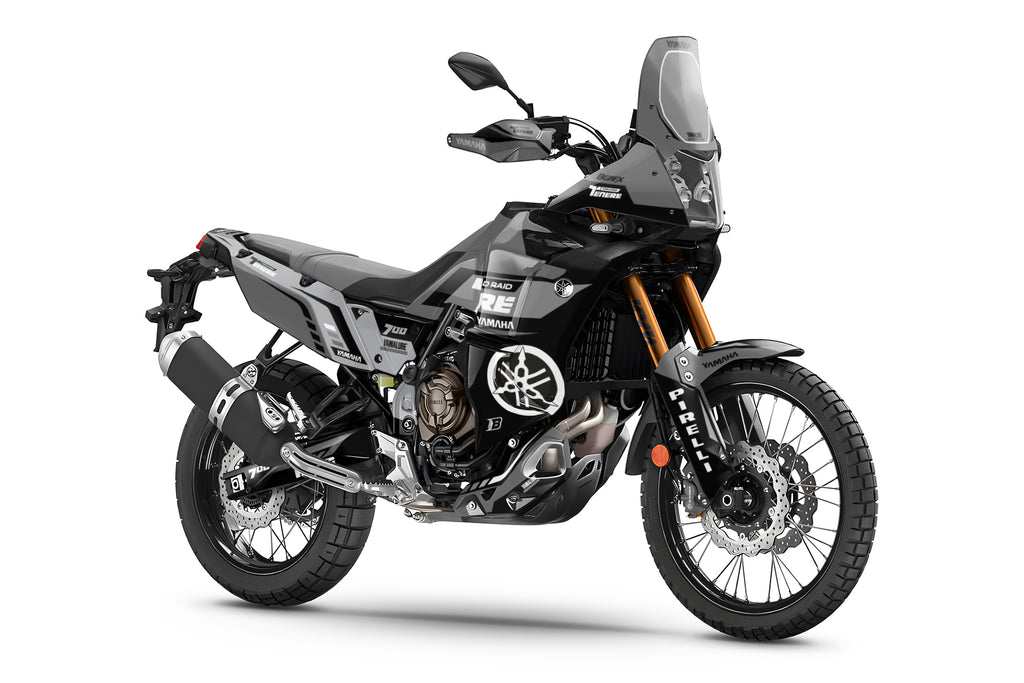 YAMAHA 700 TENERE GRAPHICS KIT ''WORLDRAID GREY'' DESIGN – bling graphix