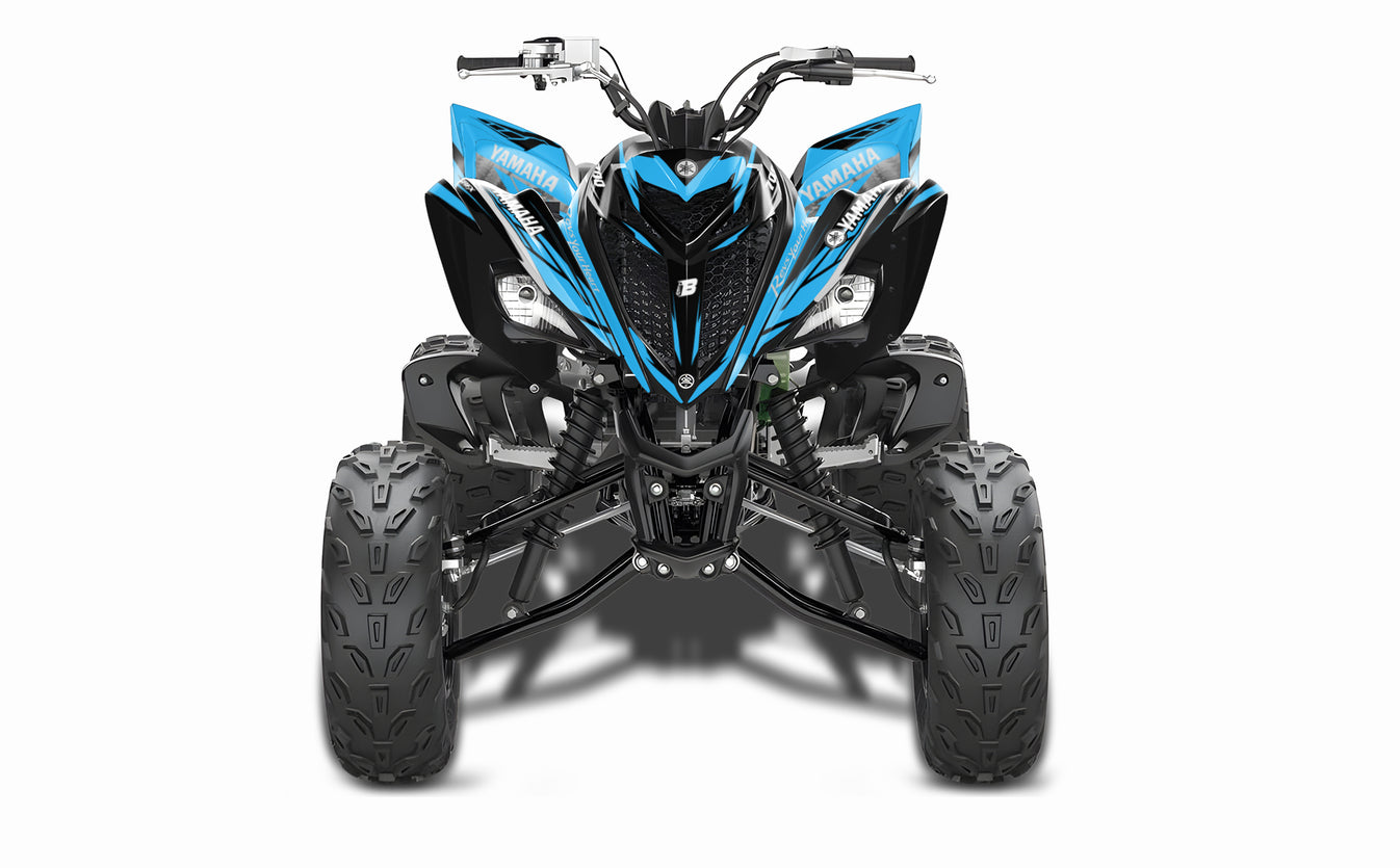 YAMAHA RAPTOR 700 FULL GRAPHICS KIT ''FOREST LIGHTBLUE'' DESIGN – bling ...