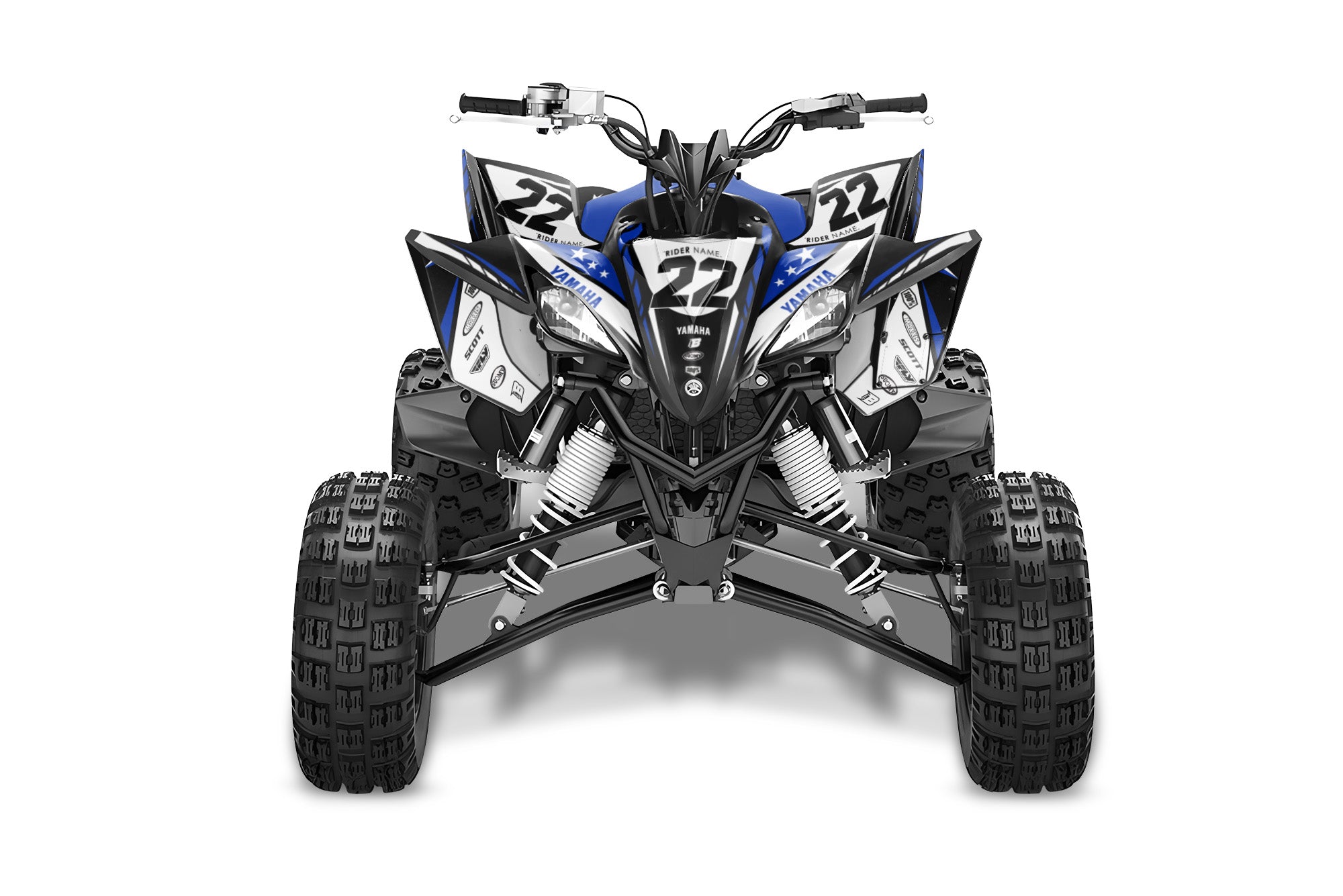 YAMAHA YFZ 450 FULL GRAPHICS KIT ''STARS BLUE'' DESIGN – bling graphix