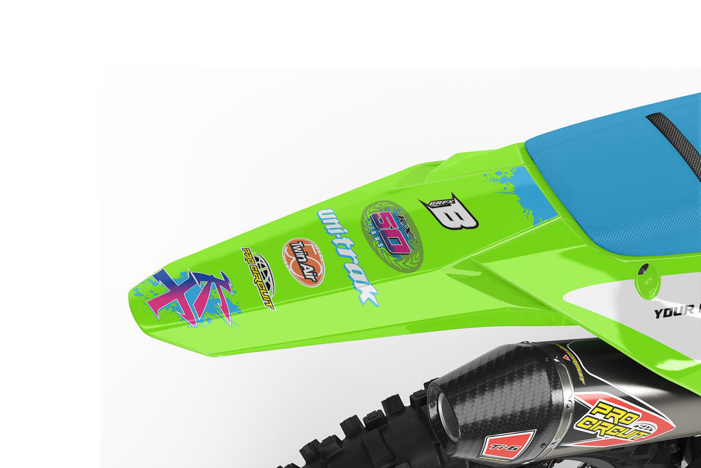 GRAPHICS KIT FOR KAWASAKI ''50th ANNIVERSARY STOCK'' DESIGN – bling graphix