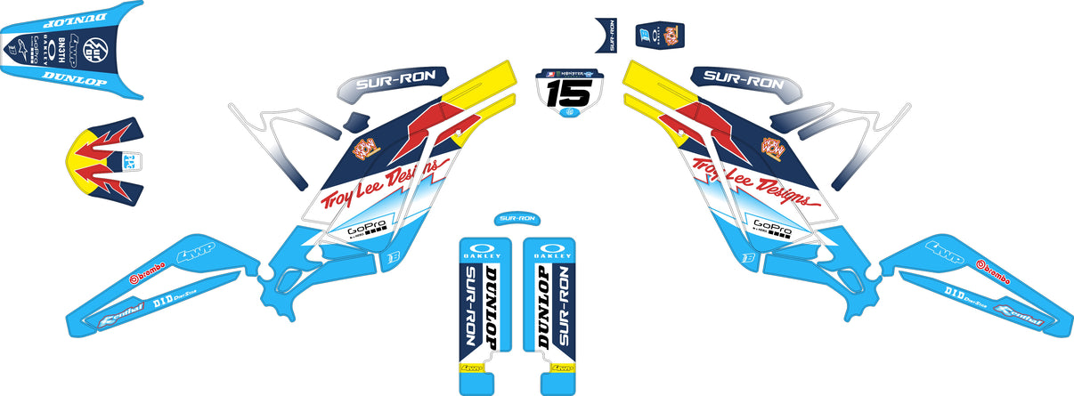 SURRON FULL GRAPHICS KIT ''FACTORED BLUE'' DESIGN – bling graphix