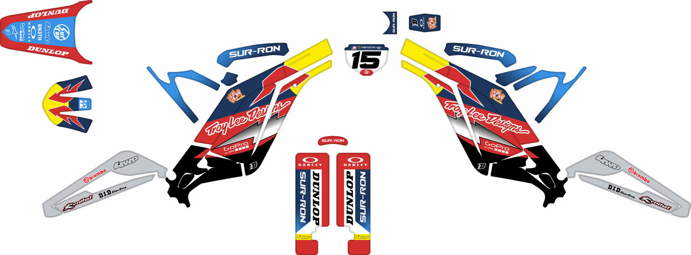 SURRON FULL GRAPHICS KIT ''FACTORED RED'' DESIGN – bling graphix