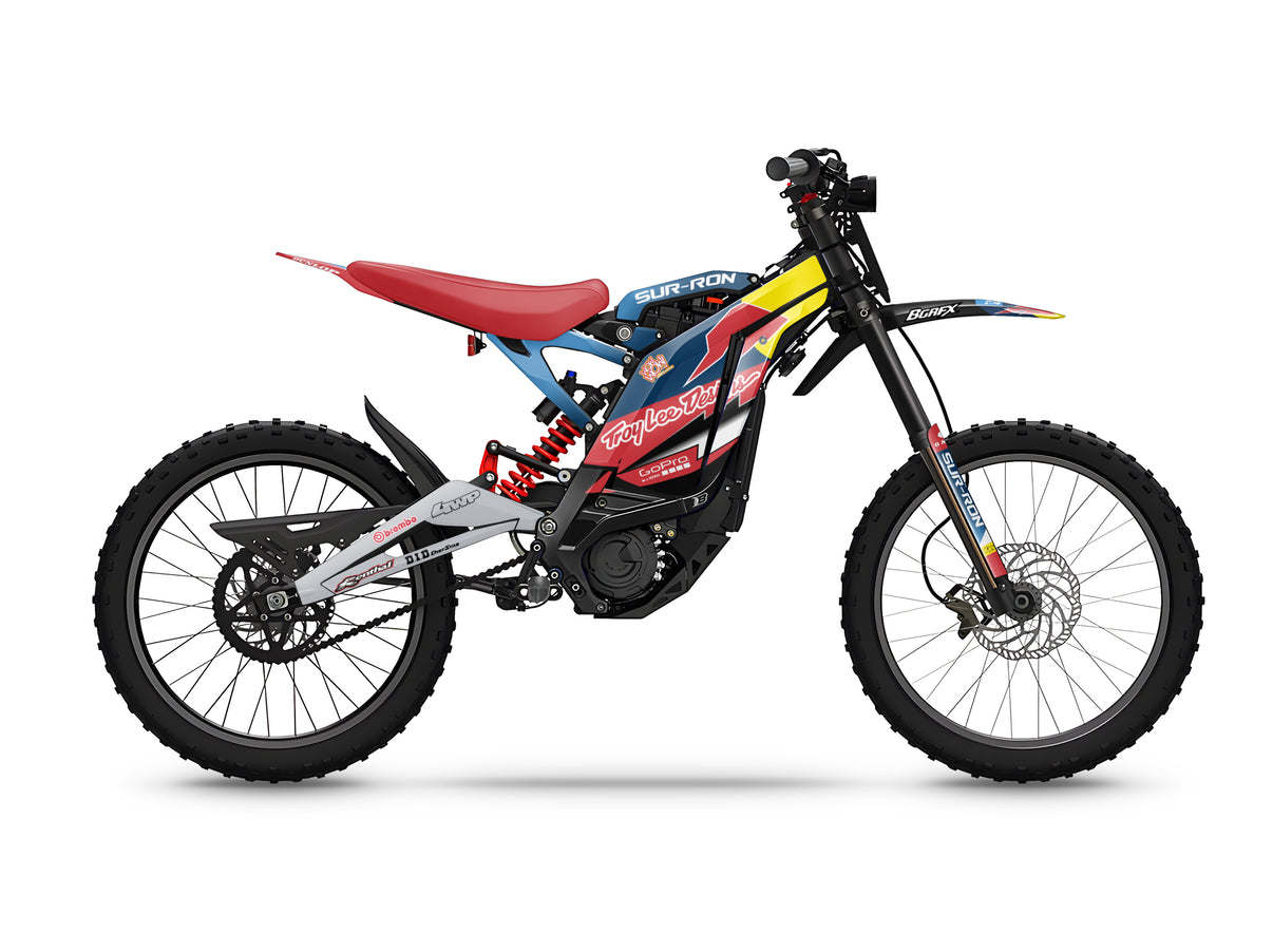 SURRON FULL GRAPHICS KIT ''FACTORED RED'' DESIGN – bling graphix