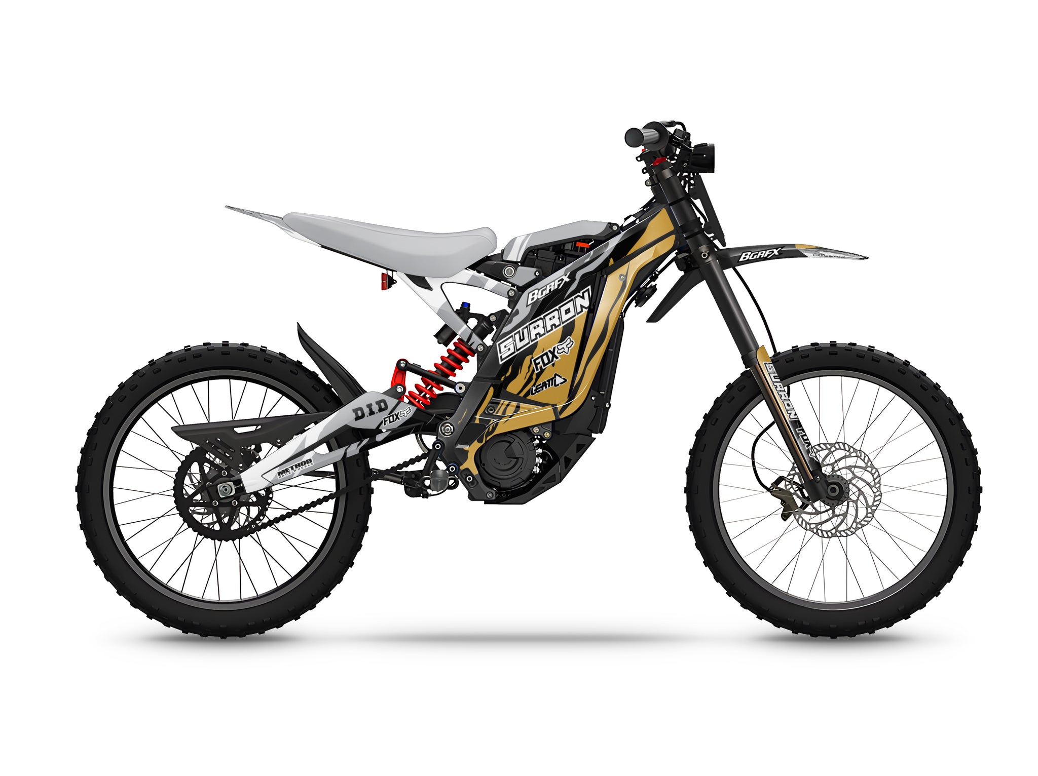 SURRON FULL GRAPHICS KIT ''SPLITED GOLD'' DESIGN – bling graphix