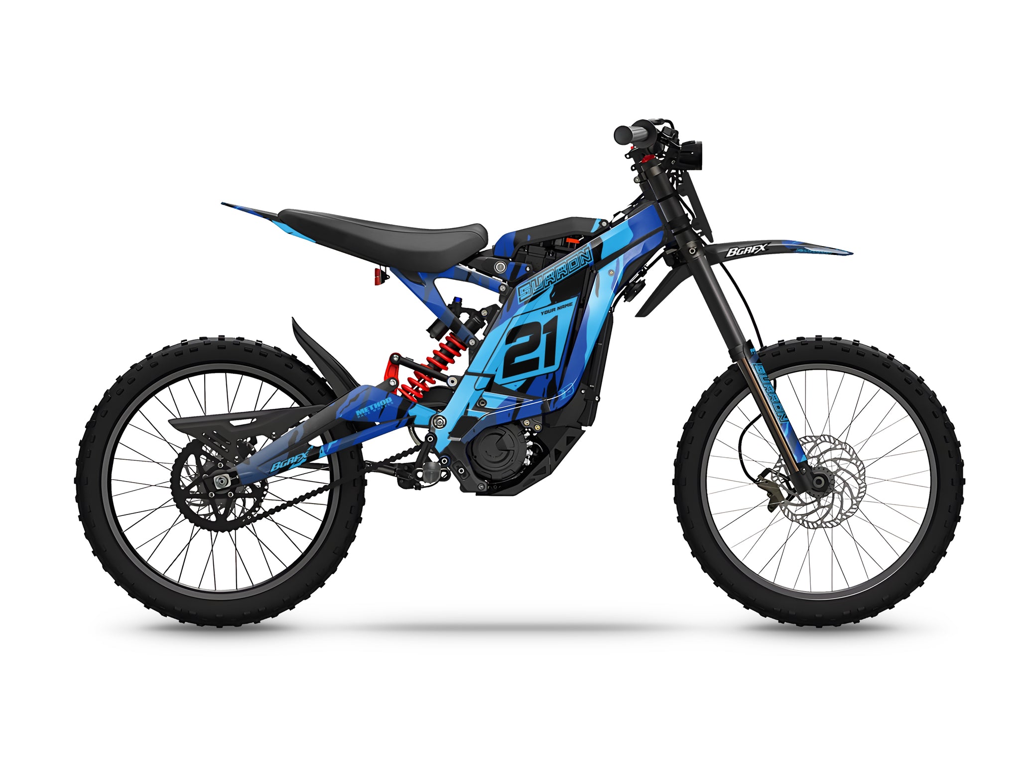 SURRON FULL GRAPHICS KIT ''CAMO V1 BLUE'' DESIGN – bling graphix