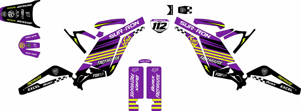 SURRON FULL GRAPHICS KIT ''FINISH PURPLE'' DESIGN – bling graphix
