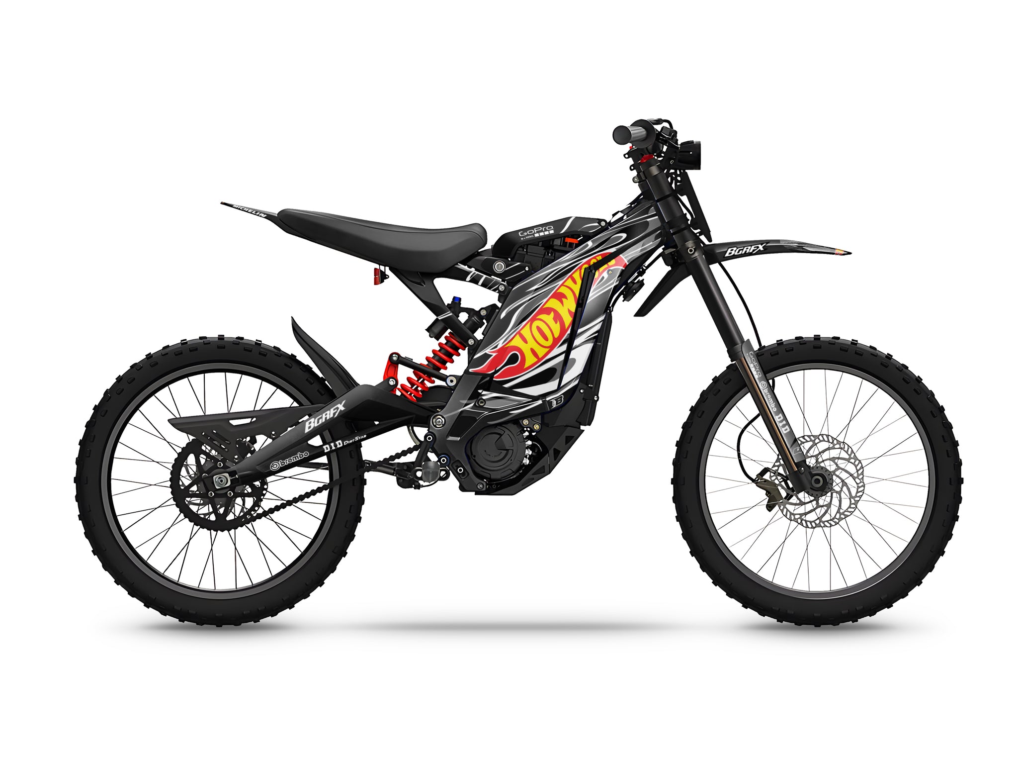 SURRON FULL GRAPHICS KIT ''HOTWHEELS BLACK'' DESIGN – bling graphix