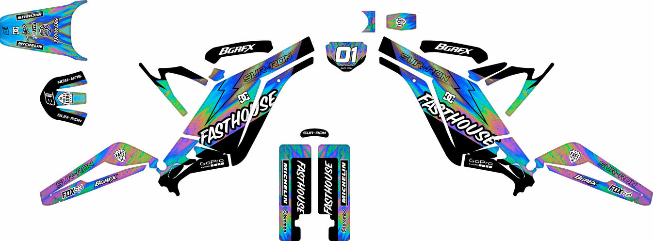 SURRON FULL GRAPHICS KIT ''OILSPLIT'' DESIGN – bling graphix