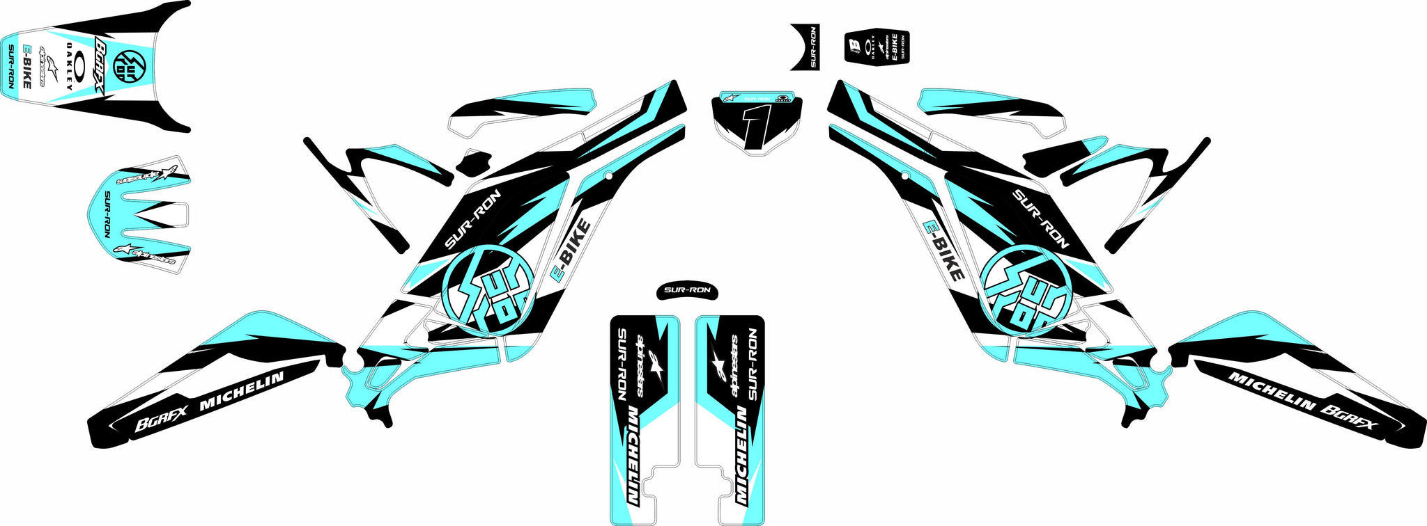 SURRON FULL GRAPHICS KIT ''SHARPED ELECTRO'' DESIGN – bling graphix