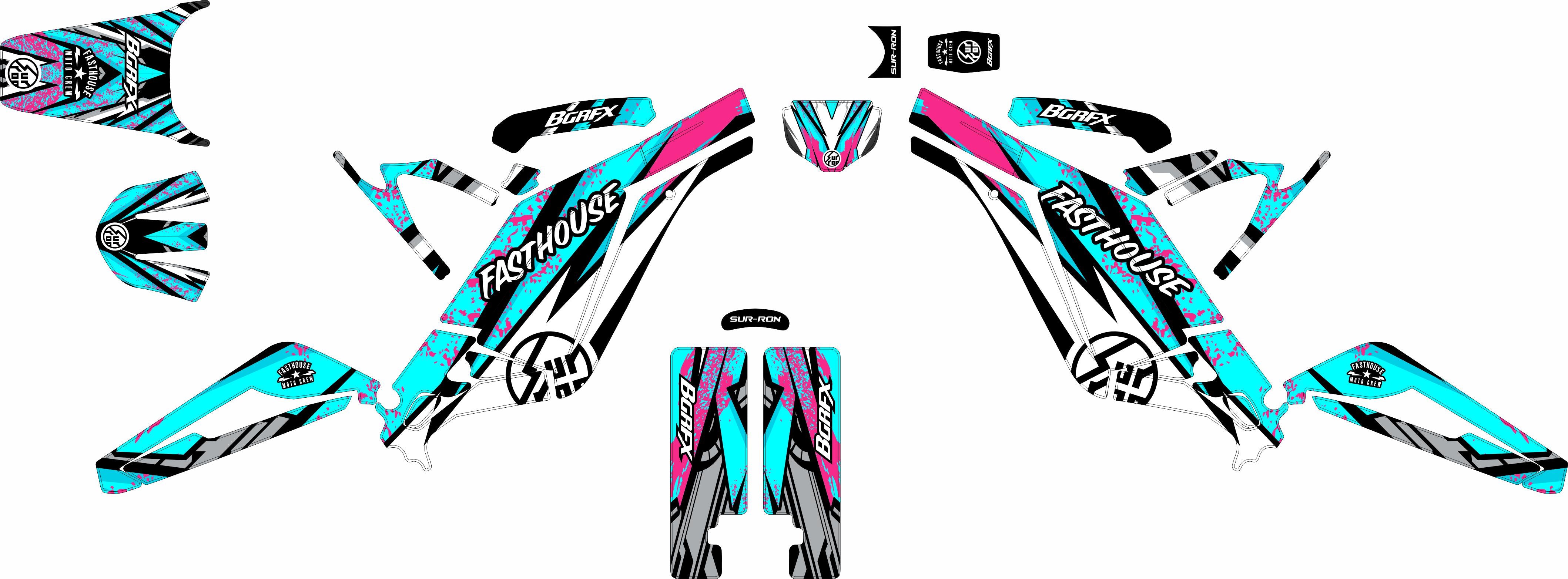 SURRON FULL GRAPHICS KIT ''SHRED ELECTRO'' DESIGN – bling graphix