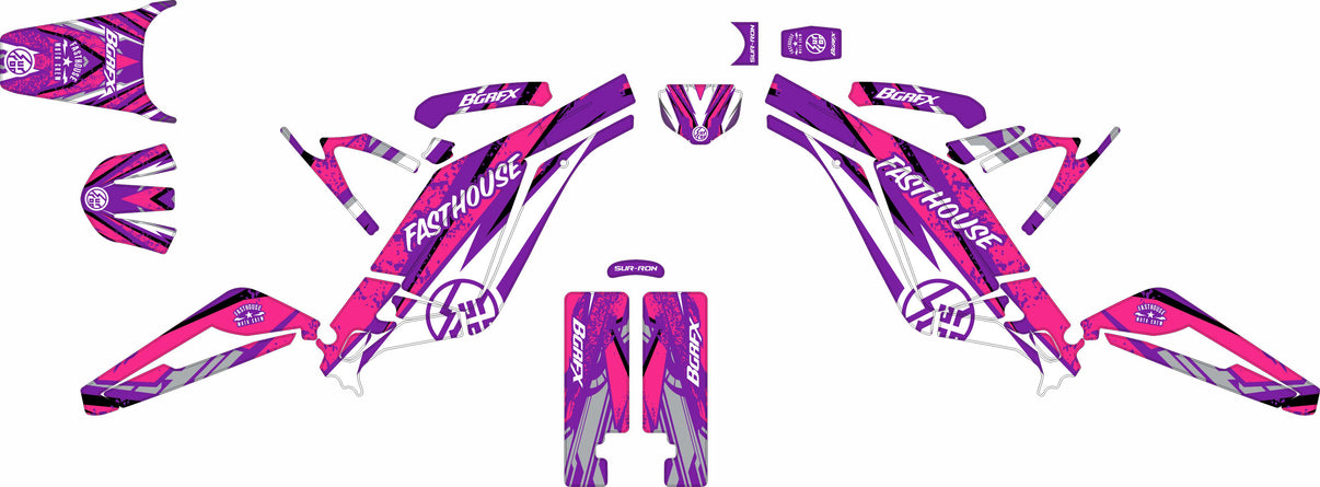 SURRON FULL GRAPHICS KIT ''SHRED PINK'' DESIGN – bling graphix