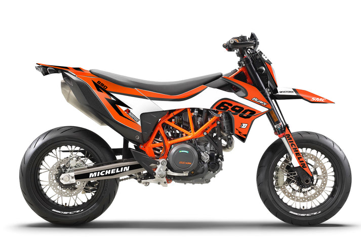 FULL GRAPHICS KIT FOR KTM SMC-R 690 2019-2021 SUPERMOTO ''SMC Orange ...