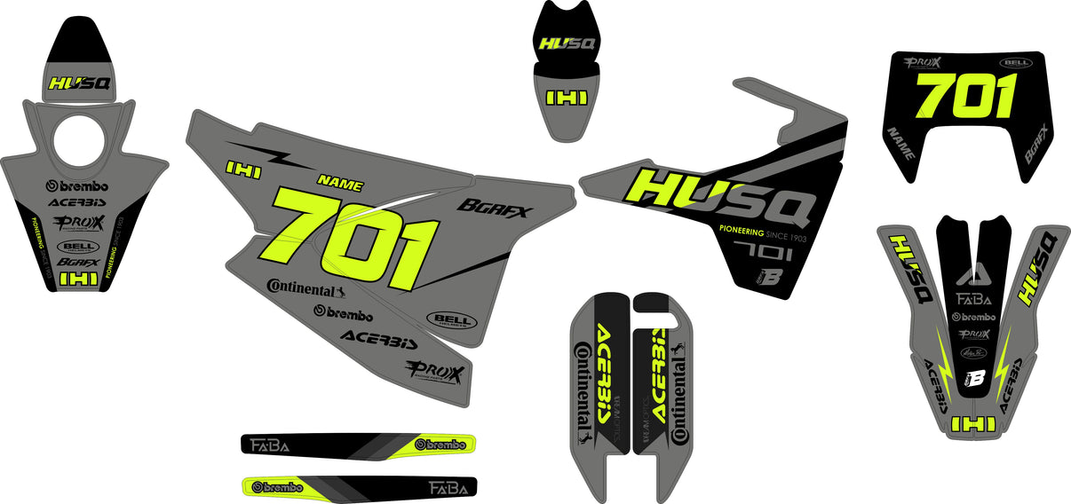 701 FLUO GRAPHICS KIT ''BASED FLO 701'' DESIGN – bling graphix