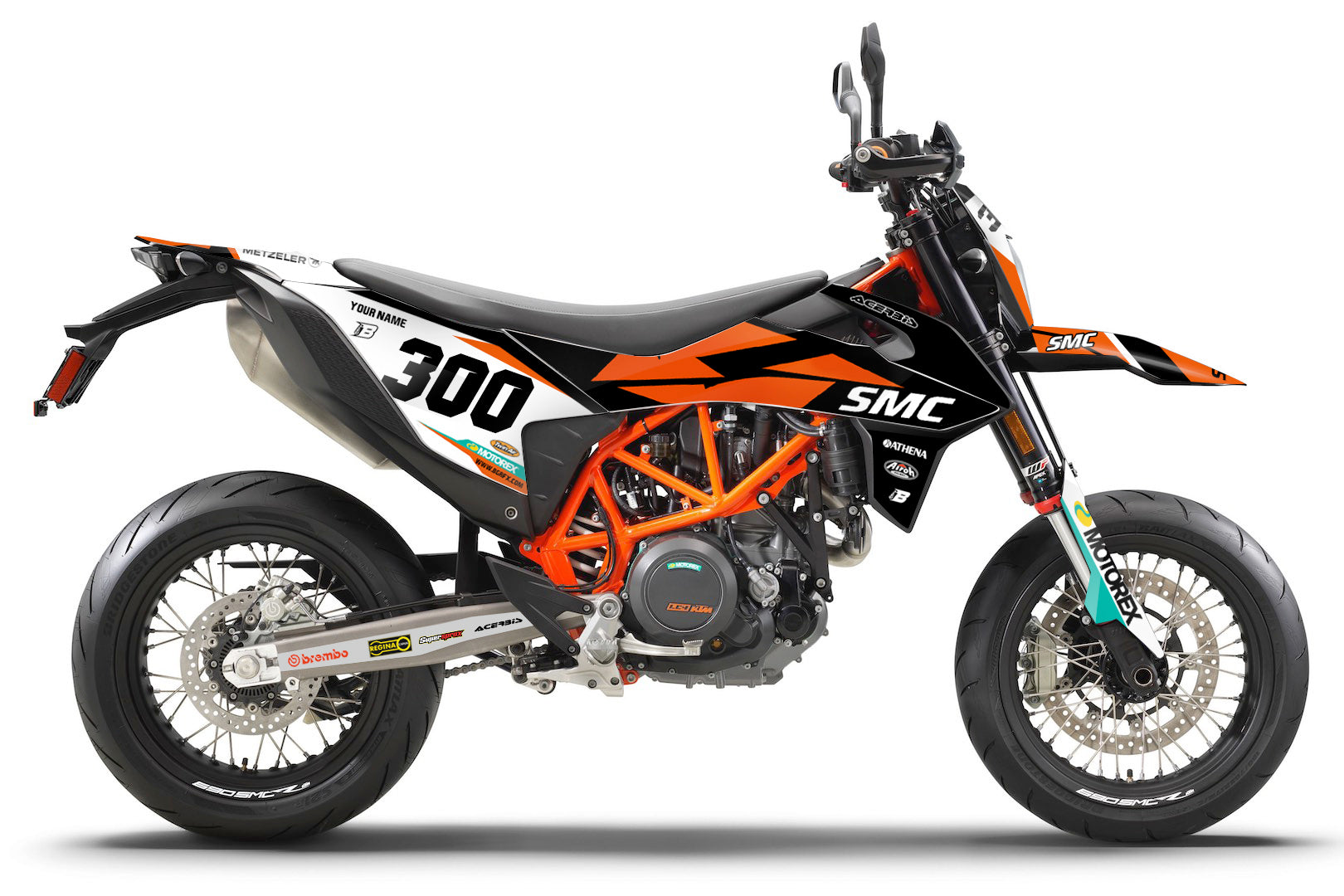 FULL GRAPHICS KIT FOR KTM SMC-R 690 2019-2021 SUPERMOTO ''Tranced'' DE ...