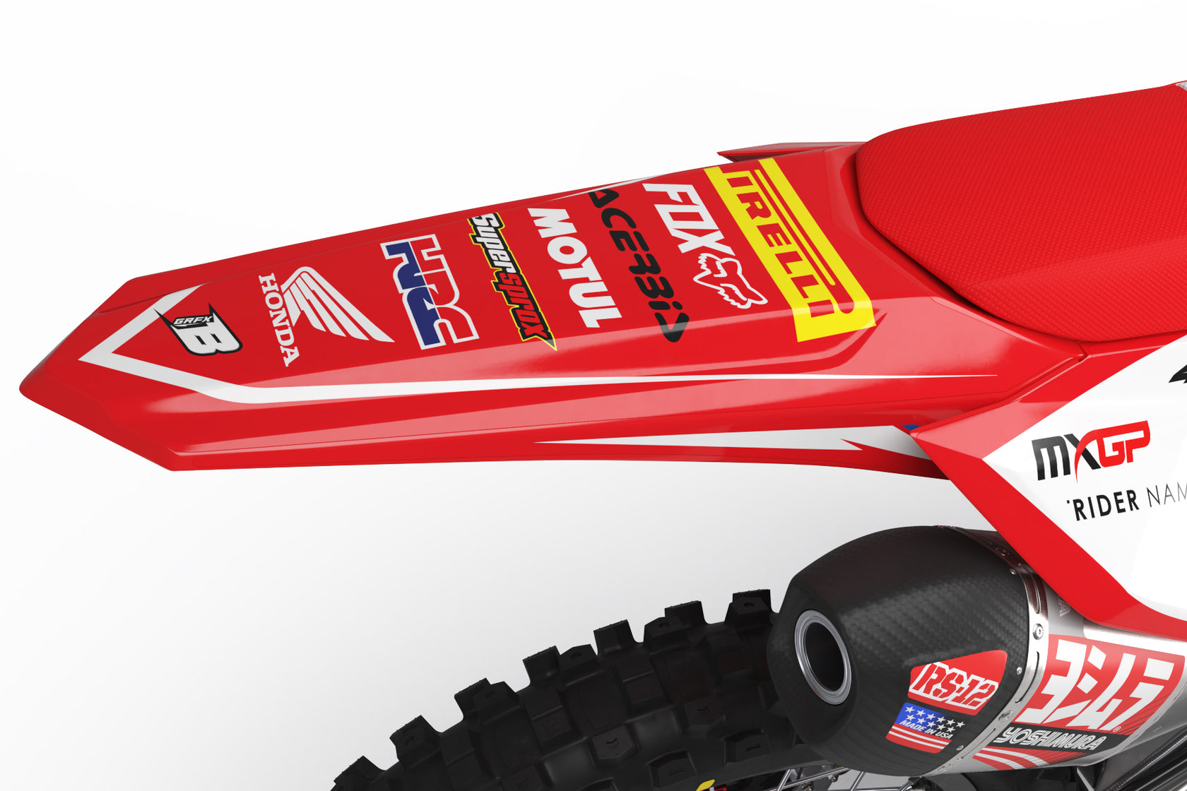 HONDA GRAPHICS KIT ''AMPED RED'' DESIGN – bling graphix