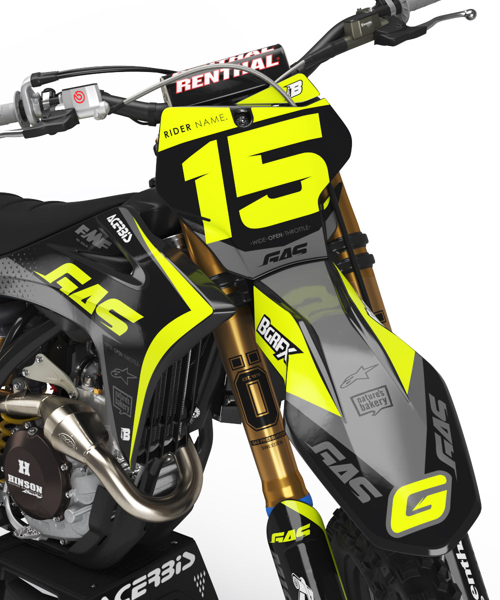 FULL GRAPHICS KIT FOR GASGAS ''FALCON FLUO'' DESIGN – bling graphix
