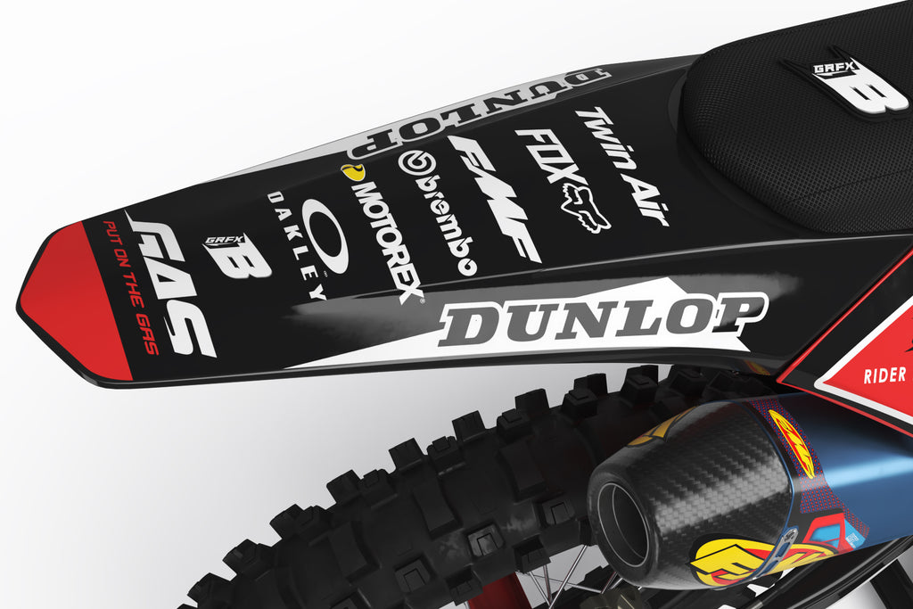 FULL GRAPHICS KIT FOR GASGAS ''STEALTH RED'' DESIGN – bling graphix