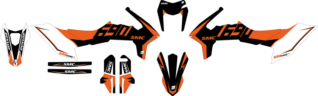 FULL GRAPHICS KIT FOR KTM SMC-R 690 2019-2021 ''IMPACT'' DESIGN – bling ...