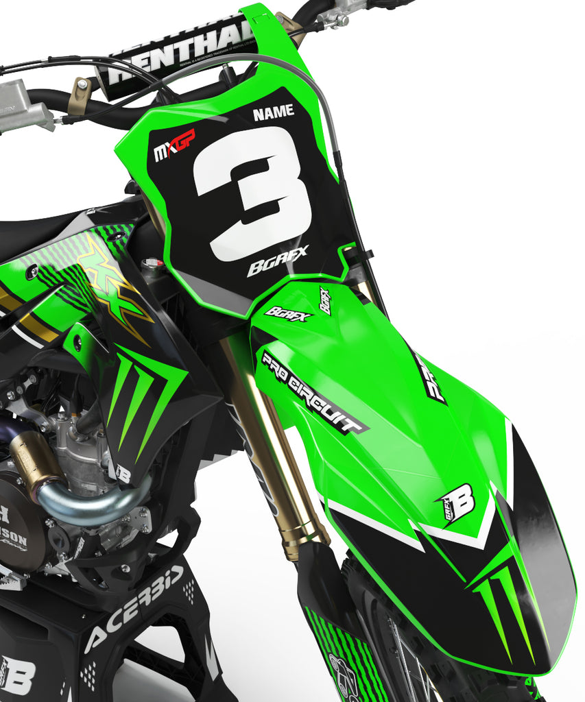 GOLD CHROME GRAPHICS KIT FOR KAWASAKI ''LINED GOLD'' DESIGN – bling graphix