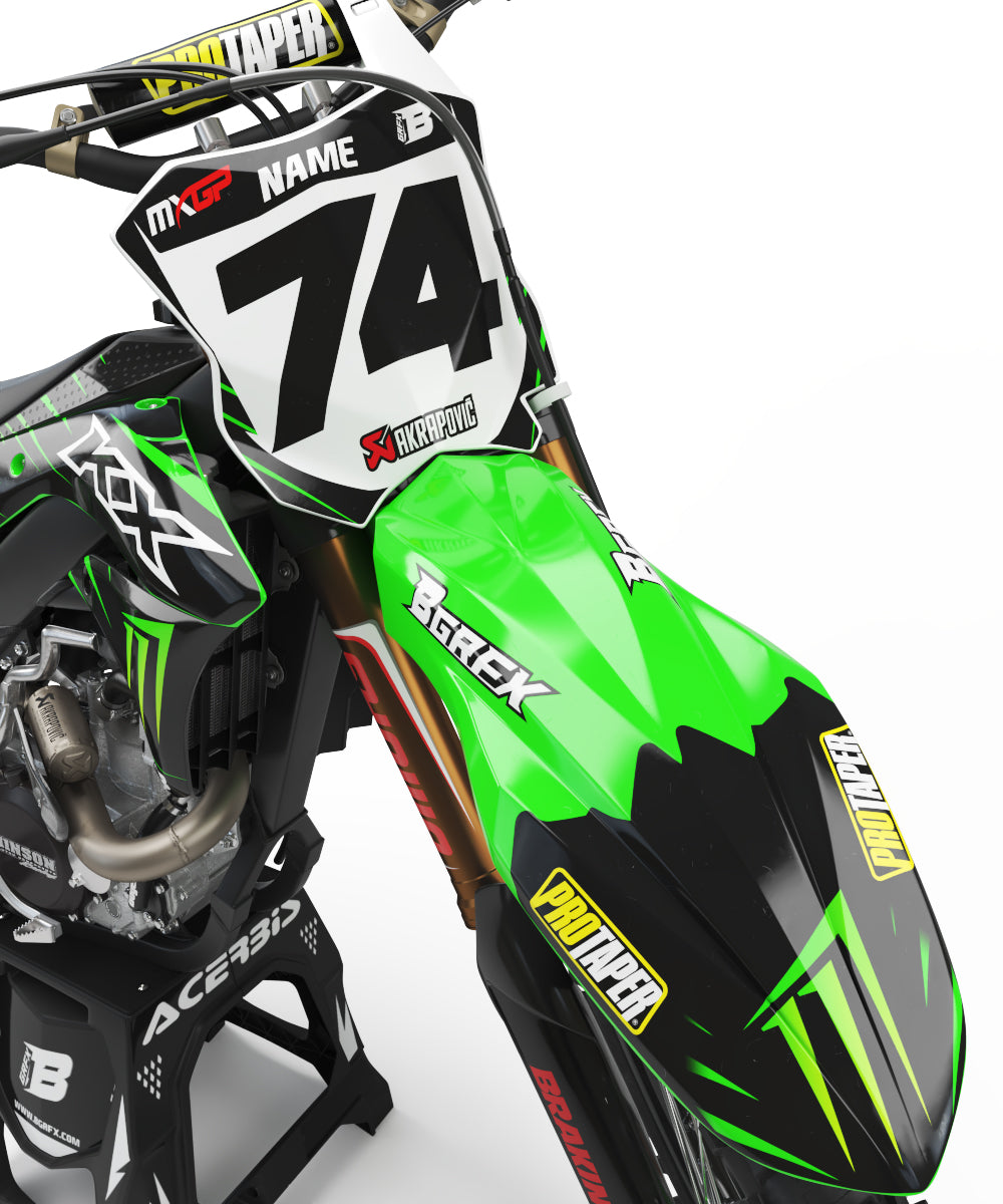 GRAPHICS KIT FOR KAWASAKI ''STRIPPED'' DESIGN – bling graphix