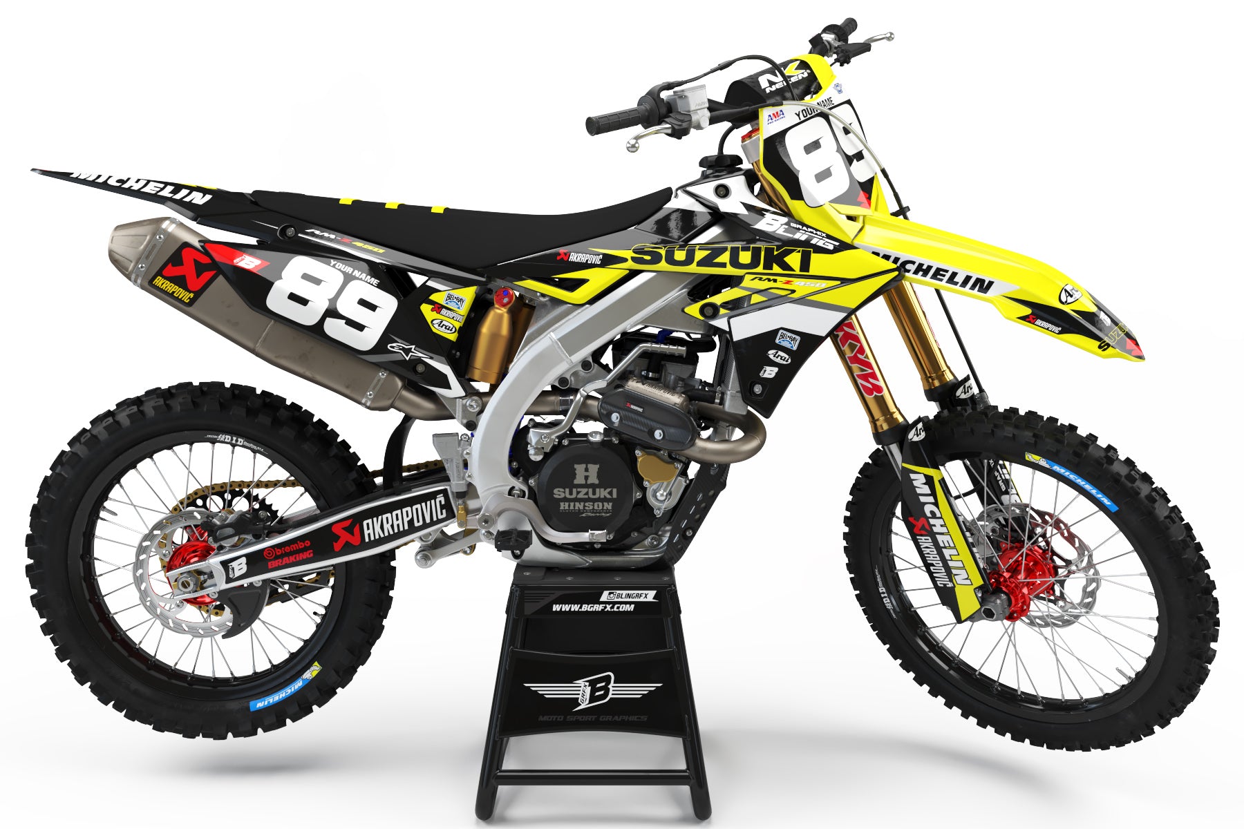 SUZUKI GRAPHICS KIT ''FACTED'' DESIGN – bling graphix