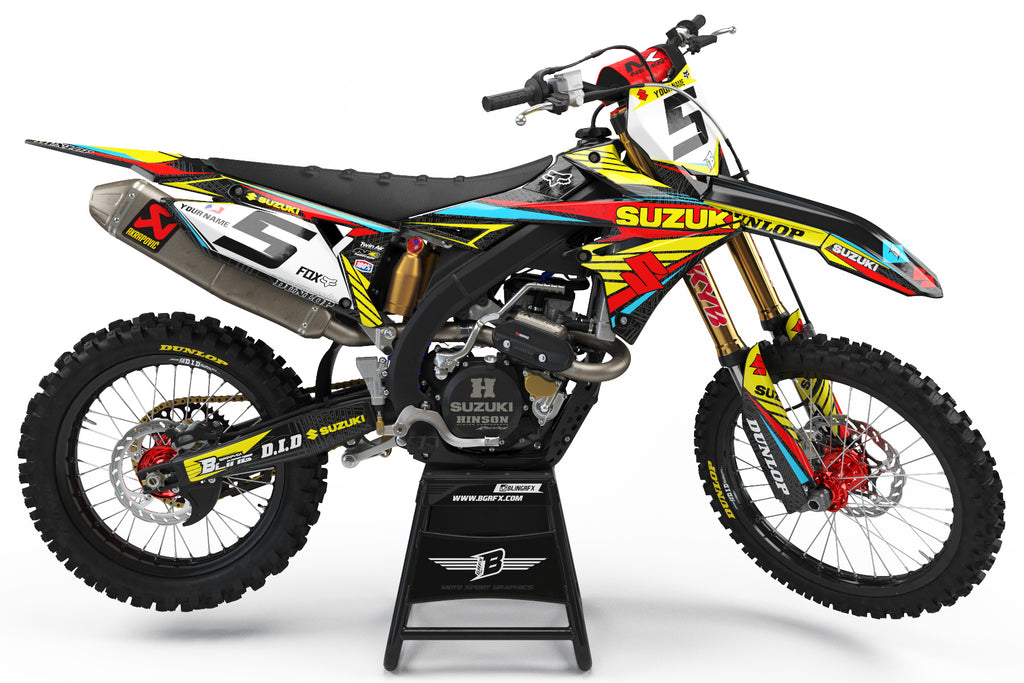 SUZUKI NUMBER PLATES KIT ''LINED'' DESIGN – bling graphix