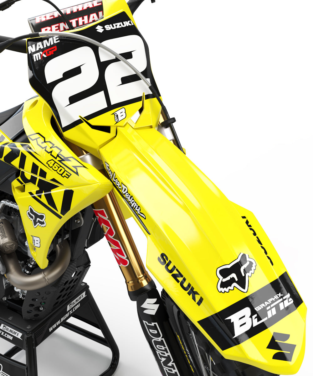 SUZUKI GRAPHICS KIT ''SCRUBED'' DESIGN – bling graphix