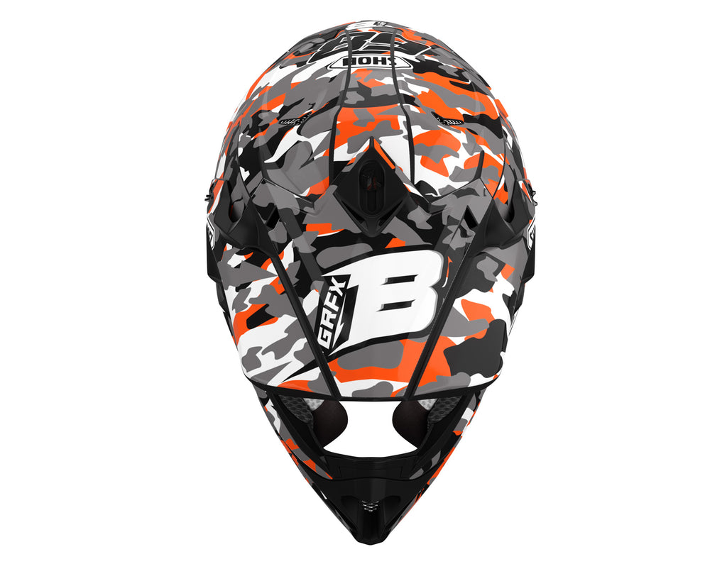 HELMET GRAPHICS KIT ''Camo Orange'' DESIGN – bling graphix