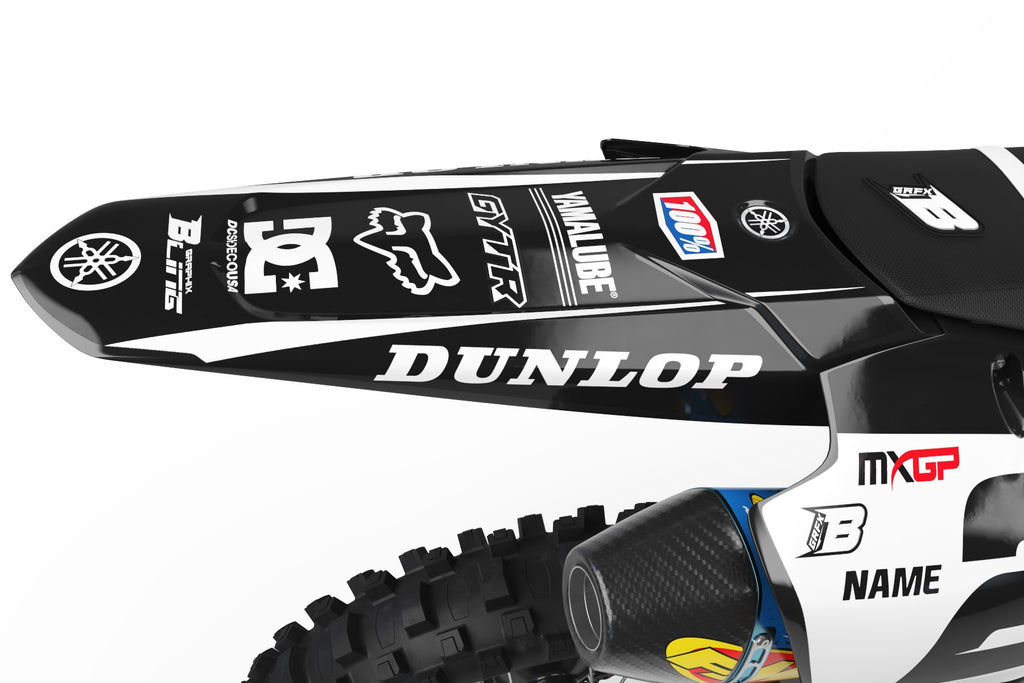 YAMAHA CHROME GRAPHICS KIT ''YZ RACING BLACK'' DESIGN – bling graphix