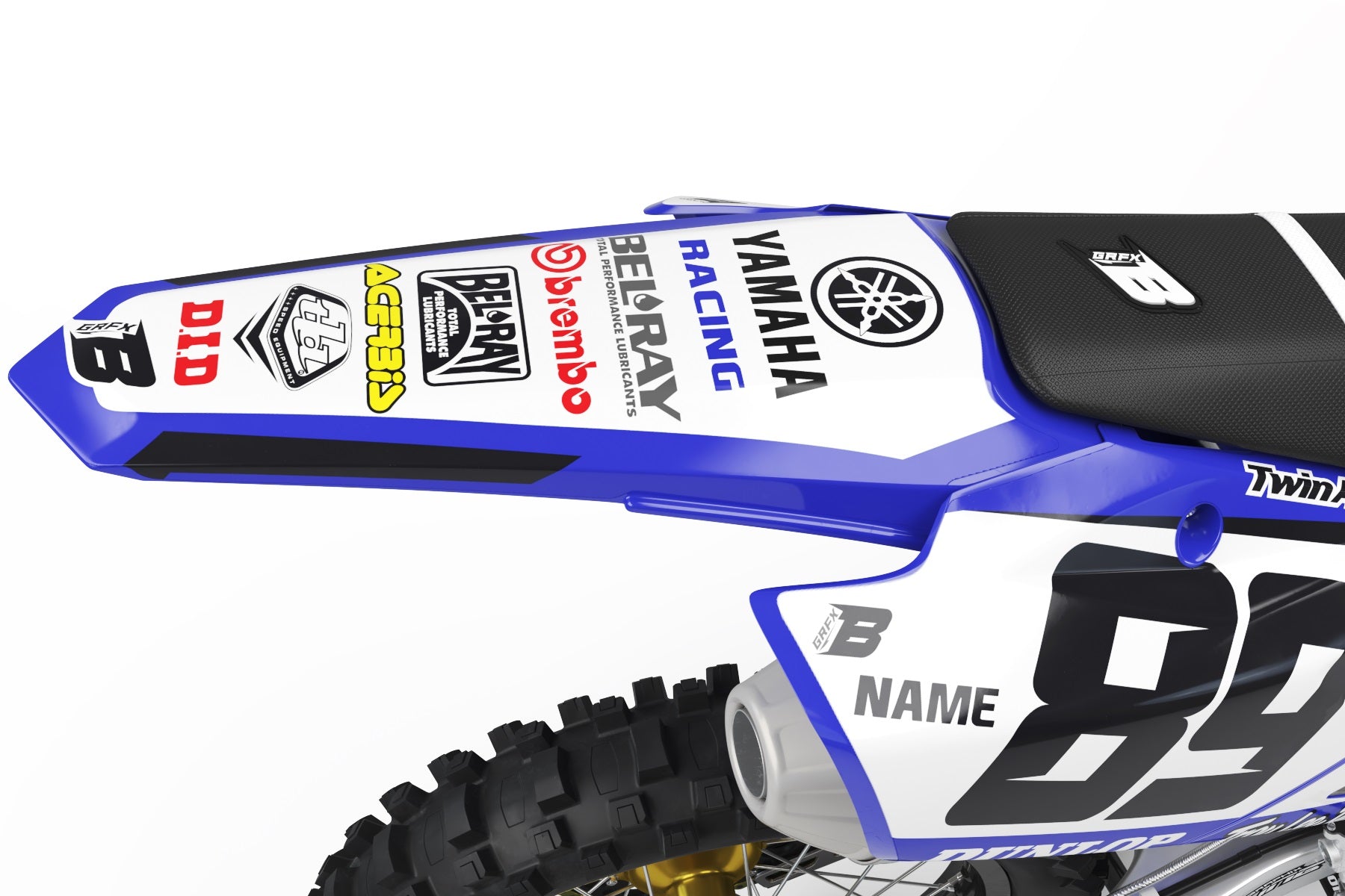 YAMAHA GRAPHICS KIT ''SHADOW BLUE'' DESIGN – bling graphix